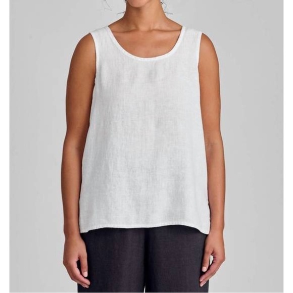 Flax | Tops | Flax 0 Linen White Tank Top | Poshmark